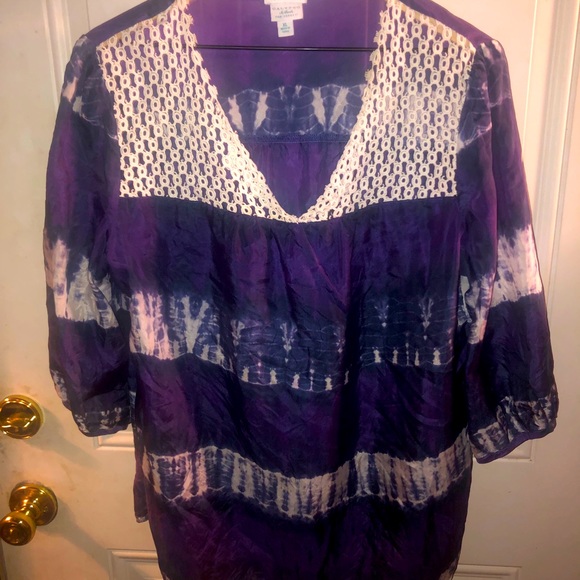 Calypso St. Barth | Tops | Calypso St Barth For Target 0 Silk Tyedye ...